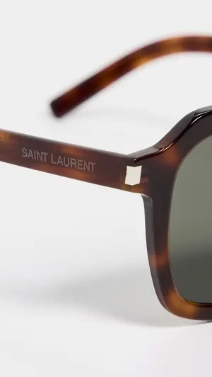 Saint Laurent Slim Square Frame Sunglasses