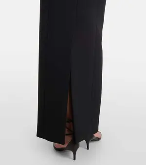 Khaite Yael Crêpe Maxi Dress - Black