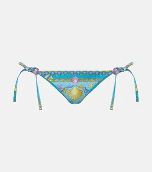 Versace Printed Bikini Bottom - Blue