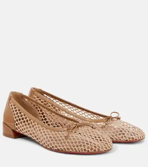 Women's Square-Toe Mesh Ballet Flats
