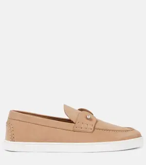 CHRISTIAN LOUBOUTIN Chambeliboat Leather Slip-on Shoes - Brown