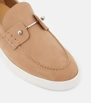 CHRISTIAN LOUBOUTIN Chambeliboat Leather Slip-on Shoes - Brown