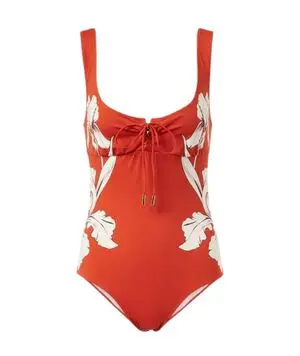 La DoubleJ Sunset Floral One-piece Swimsuit - Orange