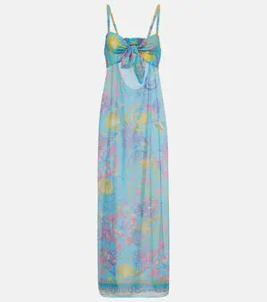 Versace Printed Cutout Maxi Dress