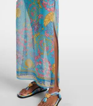 Versace Printed Cutout Maxi Dress