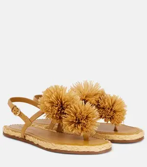 Ulla Johnson Appliqué Leather Espadrille Sandals