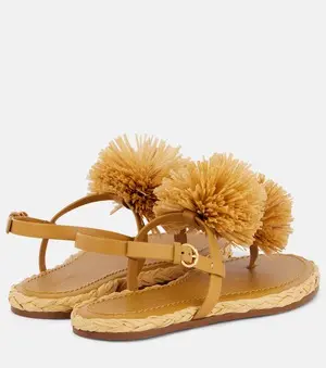 Ulla Johnson Appliqué Leather Espadrille Sandals