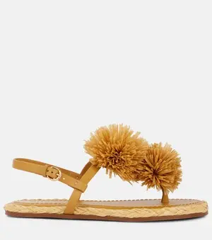 Ulla Johnson Appliqué Leather Espadrille Sandals