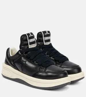 Rick Owens X Converse Turbowpn Leather Sneakers - Black