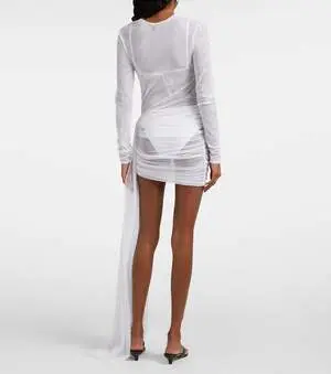 BANANHOT Aiden Draped Mini Dress - White