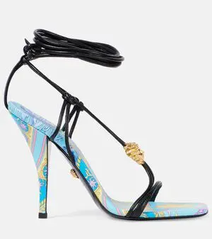 Versace La Medusa Printed Leather Sandals