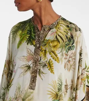 Elie Saab Savannah Printed Chiffon Kaftan - Multicoloured