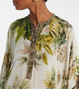 Elie Saab Savannah Printed Chiffon Kaftan - Multicoloured