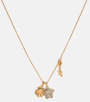 Versace Medusa Crystal-embellished Charm Necklace - Gold
