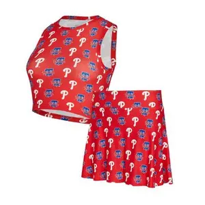 CONCEPTS SPORT Philadelphia Phillies Knit Tank Top & Skort Set - Red