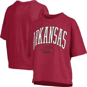PRESSBOX Arkansas Razorbacks Oversized Slub T-shirt - Cardinal