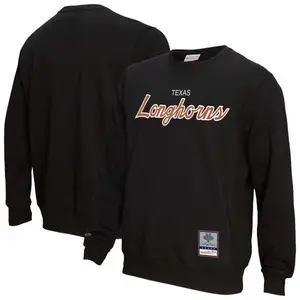 Mitchell & Ness Texas Longhorns Elite Script Pullover Sweatshirt