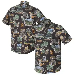 Reyn Spooner San Diego Padres Scenic Tri-blend Performance Button-up Top