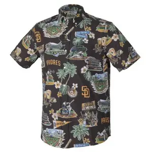 Reyn Spooner San Diego Padres Scenic Tri-blend Performance Button-up Top