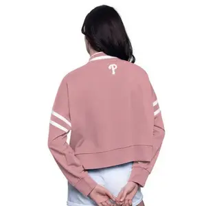 STARTER Philadelphia Phillies Power Play Cropped Pullover Sweatshirt