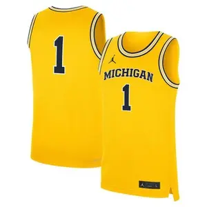 JORDAN BRAND 1 Michigan Wolverines Alternate Replica Jersey - Maize