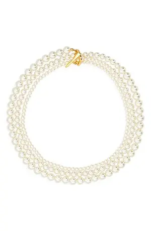 SHASHI Louise Faux Pearl Necklace