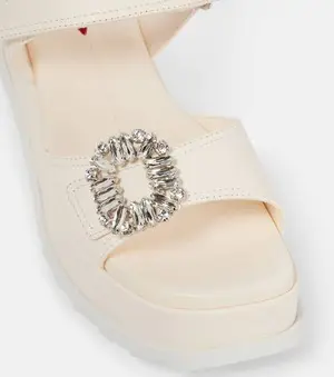 ROGER VIVIER Slidy Viv' Embellished Wedge Sandals