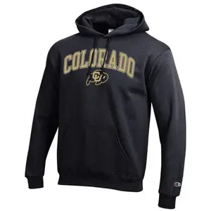 Champion Colorado Buffaloes Arched Logo Fleece Pullover Hoodie - Black