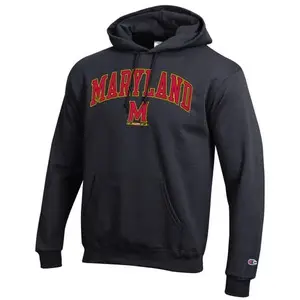 Champion Maryland Terrapins Arch Over Logo Pullover Hoodie - Black