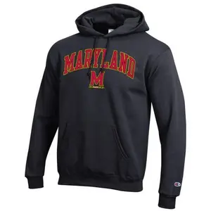 Champion Maryland Terrapins Arch Over Logo Pullover Hoodie - Black