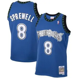 Mitchell & Ness Latrell Sprewell Minnesota Timberwolves 2001/02 Hardwood Classics Swingman Jersey - Blue