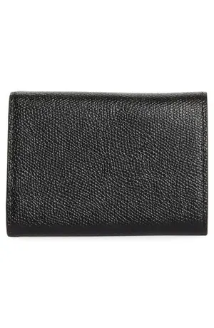 CHRISTIAN LOUBOUTIN Mooncrest Compact Leather Trifold Wallet - Black