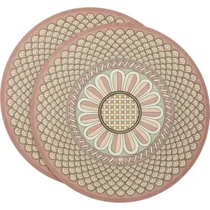 La DoubleJ Disk Placemats Set Of 2 Napoli - Napoli Dusty Pink