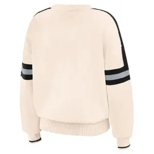 WEAR BY ERIN ANDREWS Las Vegas Raiders Stripe Pullover Sweater By