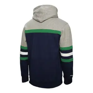 Mitchell & Ness Gray Vancouver Canucks Head Coach Pullover Hoodie
