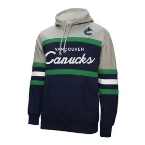 Mitchell & Ness Gray Vancouver Canucks Head Coach Pullover Hoodie