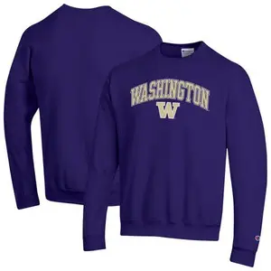 Champion Washington Huskies Arch Over Logo Pullover Sweatshirt
