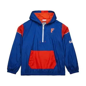 Mitchell & Ness Florida Gators Anorak Vintage Logo Half-zip Hoodie Jacket - Royal