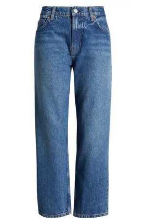REFORMATION Arleth Mid-Rise Straight-Leg Jeans