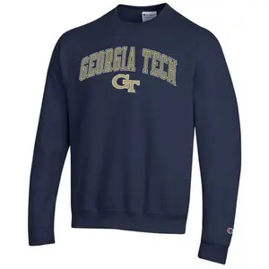 Champion Georgia Tech Yellow Jackets Arch Over Logo Pullover Sweatshirt