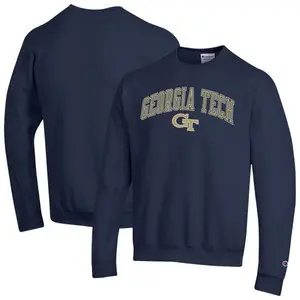 Champion Georgia Tech Yellow Jackets Arch Over Logo Pullover Sweatshirt