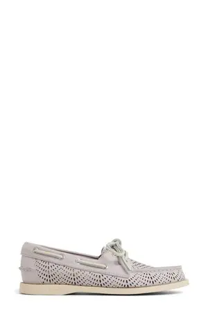 Sperry Perforated Leather Loafers - Lilac