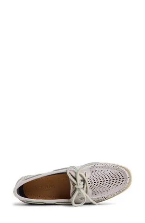 Sperry Perforated Leather Loafers - Lilac