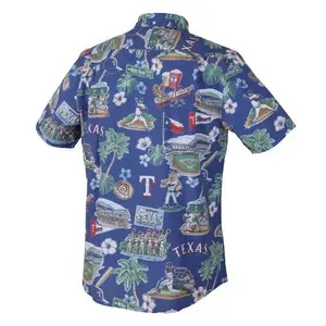 Reyn Spooner Texas Rangers Scenic Tri-blend Performance Button-up Top