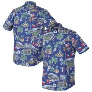 Reyn Spooner Texas Rangers Scenic Tri-blend Performance Button-up Top