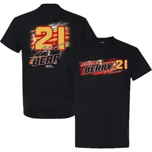 CHECKERED FLAG Sports Josh Berry Name & Number T-shirt - Black