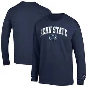 Champion Penn State Nittany Lions Arch Over Logo Long Sleeve T-shirt - Navy