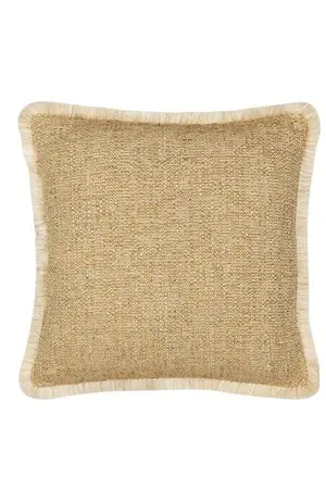 ELAINE SMITH Golden Hour Textured Indoor & Outdoor Woven Accent Pillow - Fringed