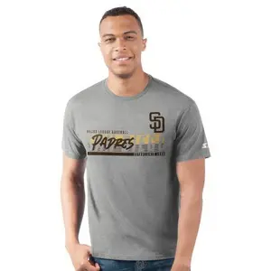 STARTER San Diego Padres Prime Time Team T-shirt - Heather Gray