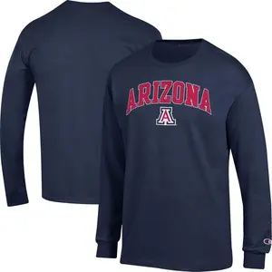 Champion Arizona Wildcats Arch Over Logo Long Sleeve T-shirt - Navy
